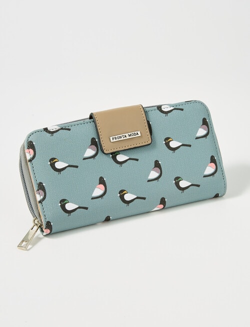 Pronta Moda Tab Birdy Wallet, Steel - Wallets
