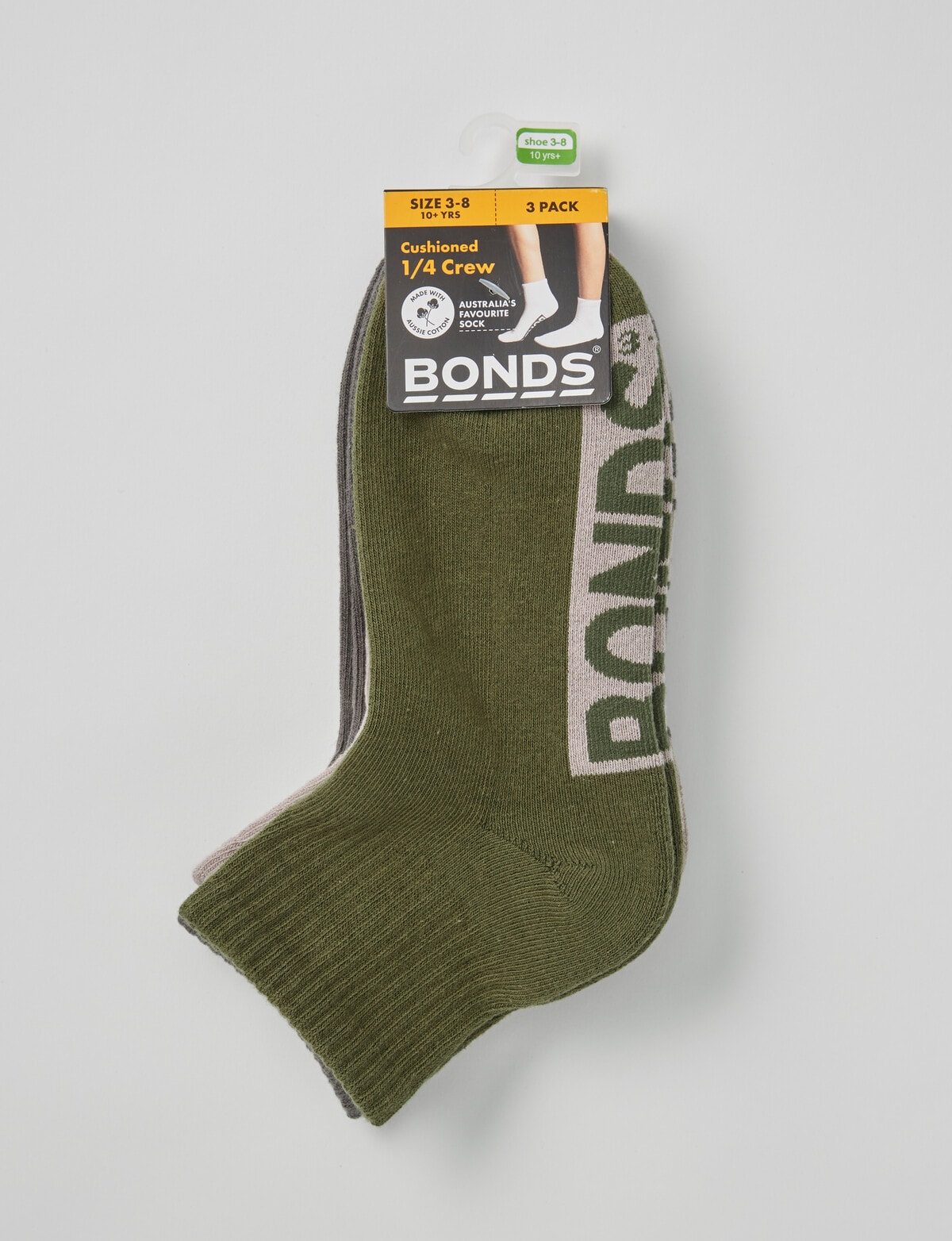 Bonds Logo Quarter Crew Sock, 3-Pack, Survivor, Old Eagle & Pitcher, 2 ...