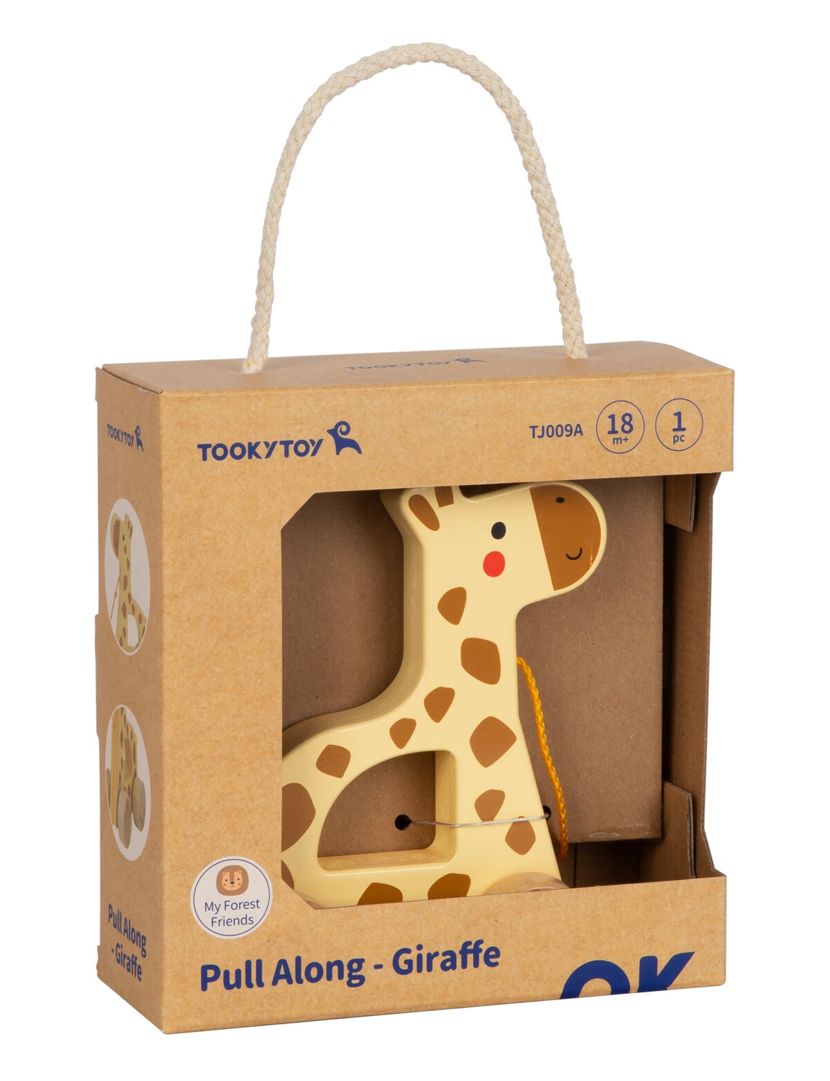 Tooky Toy Pull Along, Giraffe - Infants & Preschool