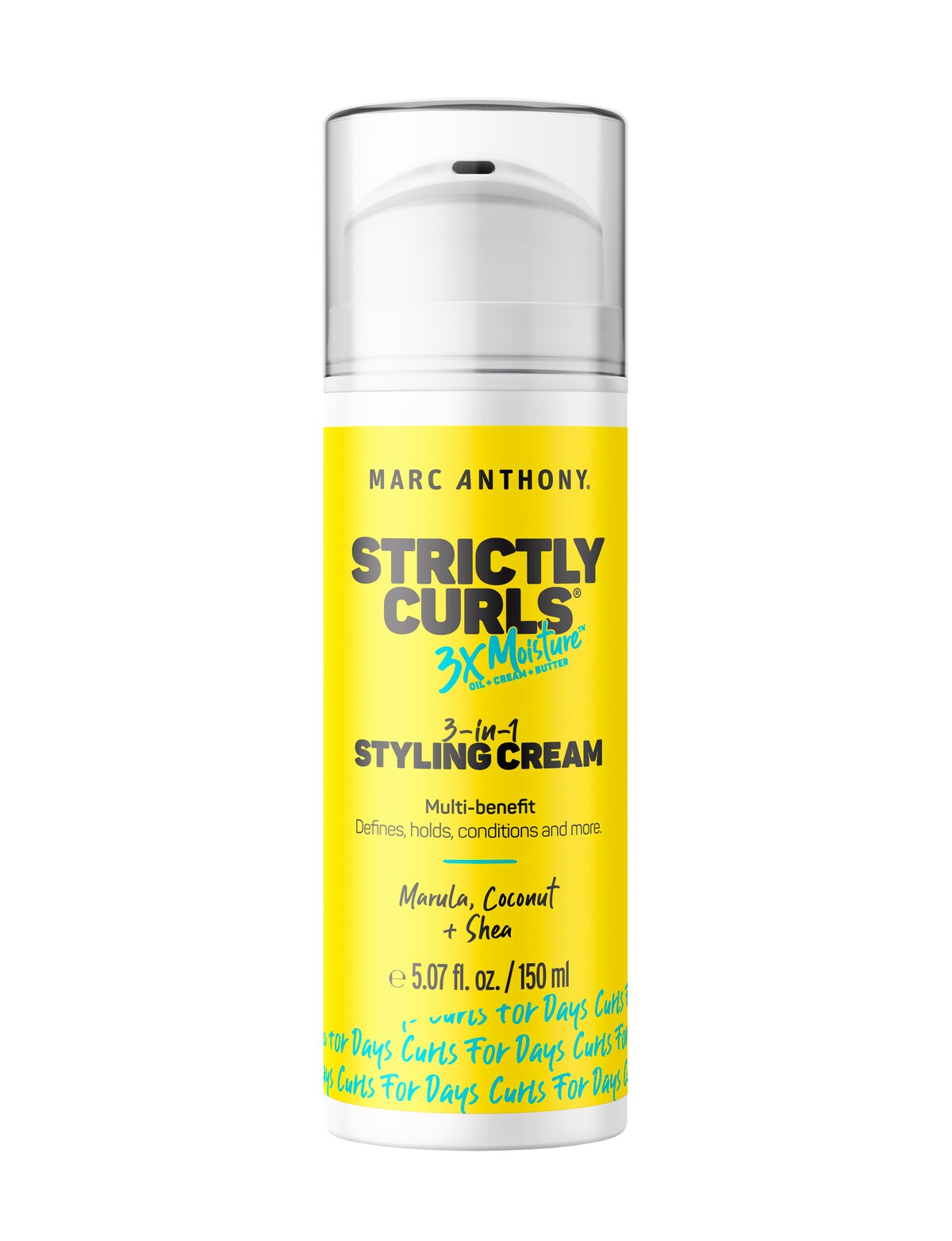 Marc Anthony Strictly Curls 3x Moisture 3-In-1 Styling Cream, 150ml ...