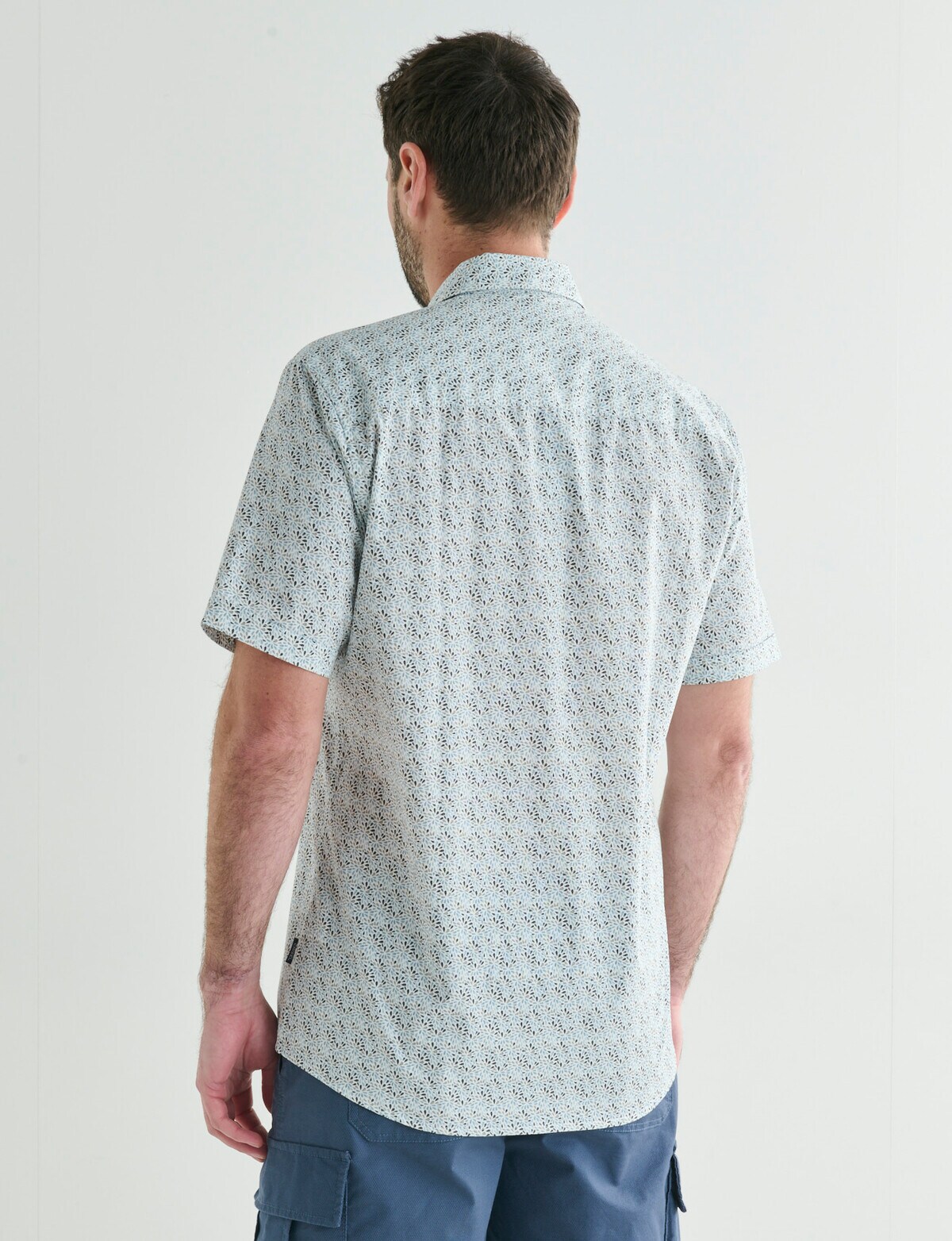 Chisel Ditsy Print Short Sleeve Shirt, White - Casual Shirts