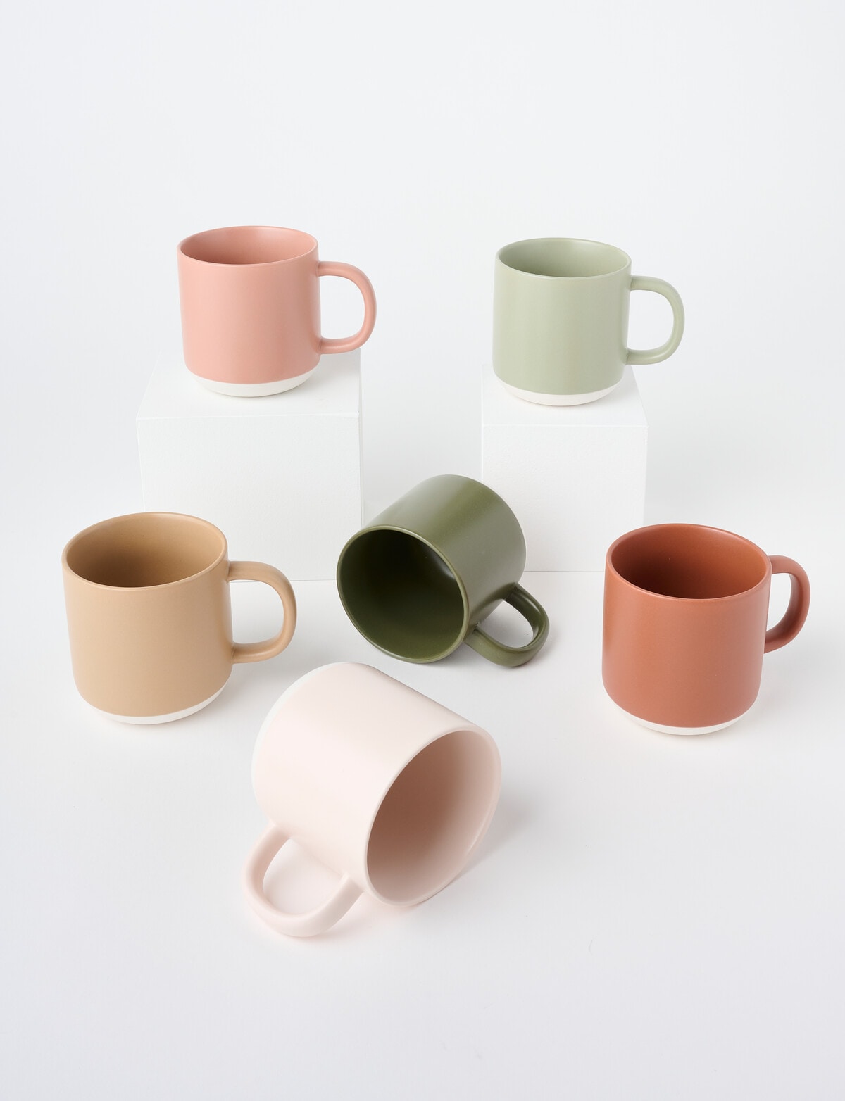 Salt&Pepper Prism Mug Set, Set of 6, 330ml, Forest - Dinnerware