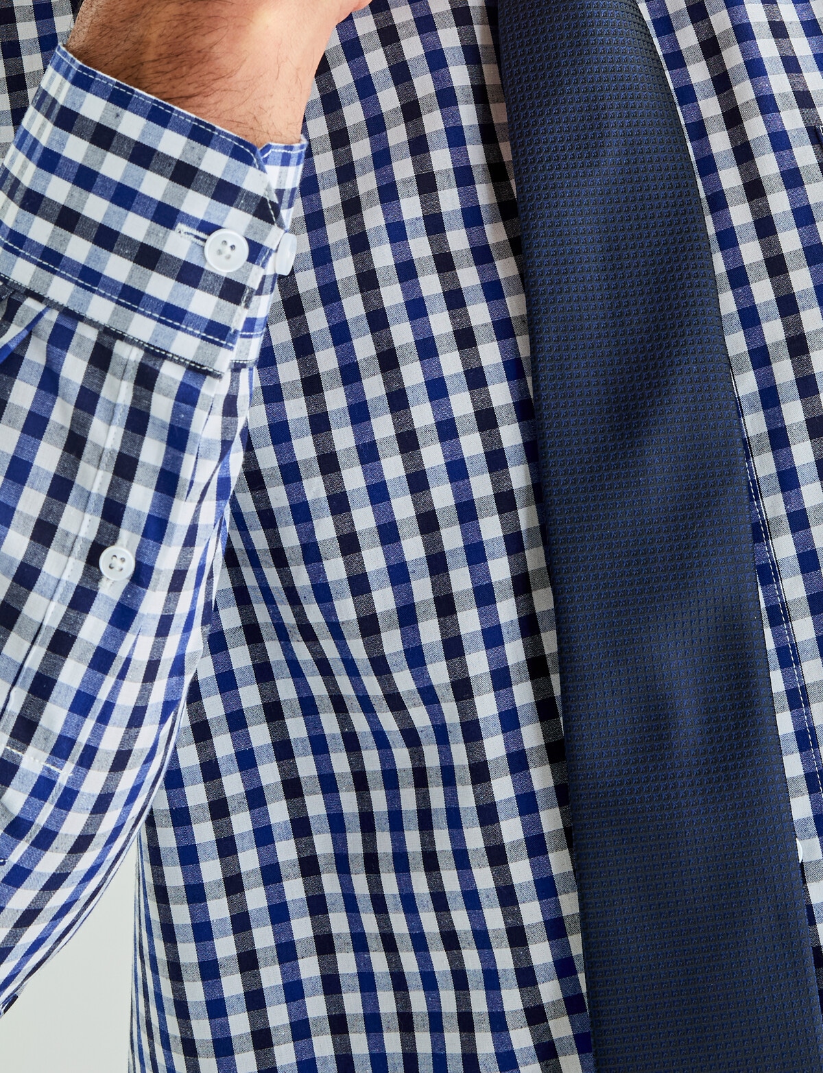 Chisel Vertex Check Long Sleeve Shirt, Blue - Formal Shirts