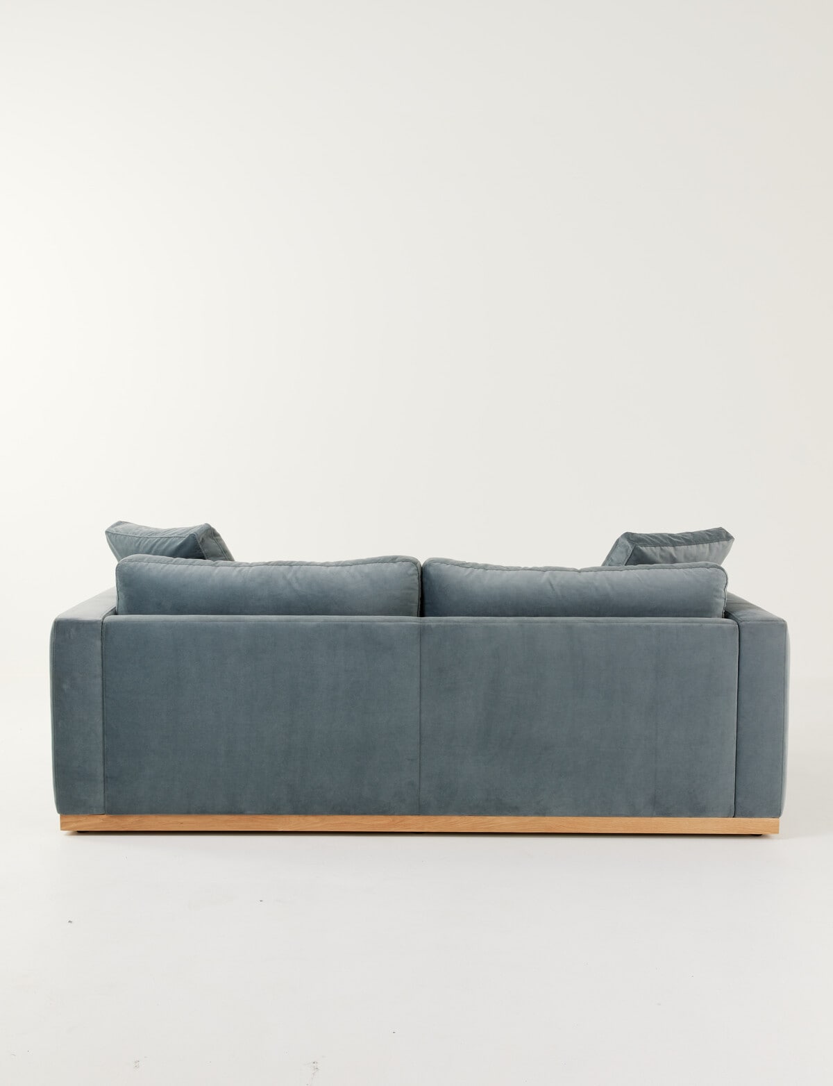 LUCA Furniture Verona Fabric 3 Seater Sofa, Velvet Blue - Sofas