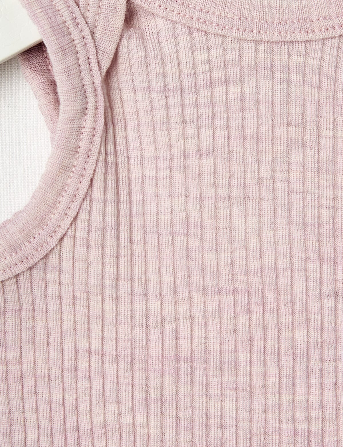 Milly & Milo Merino Rib Sleeveless Bodysuit, Lilac - Merino & Thermals