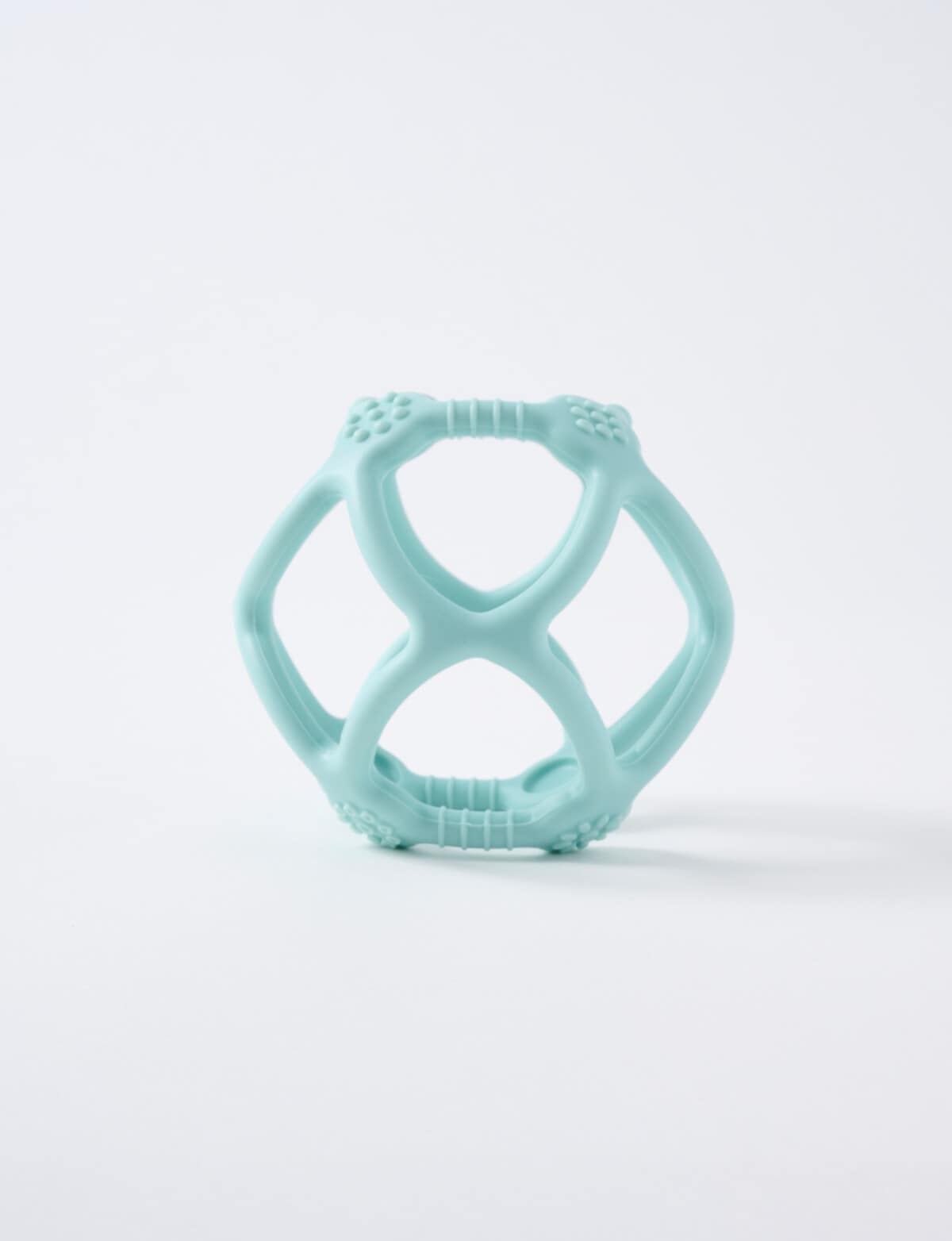 Teeny Weeny Silicone Teether Ball, Aqua - Nursery Toys & Play
