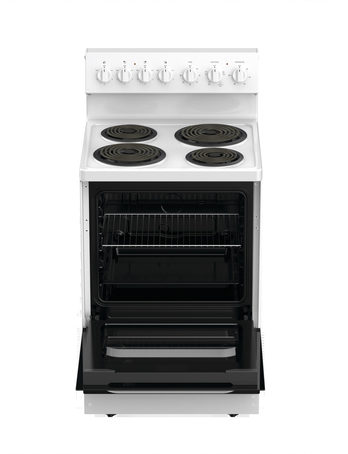 Haier 60cm Free Standing Electric Cooktop, Coil, HOR60S4CCRW1 - Rangehoods