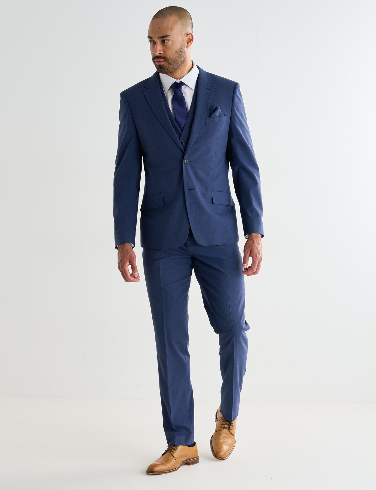 Laidlaw + Leeds Mini Houndstooth Tailored Jacket, Navy - Suit Jackets ...