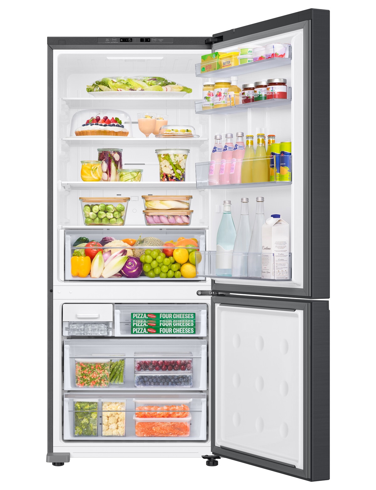 Samsung 427L Barosa Bottom Mount Fridge Freezer, Silver, SRL4200S ...