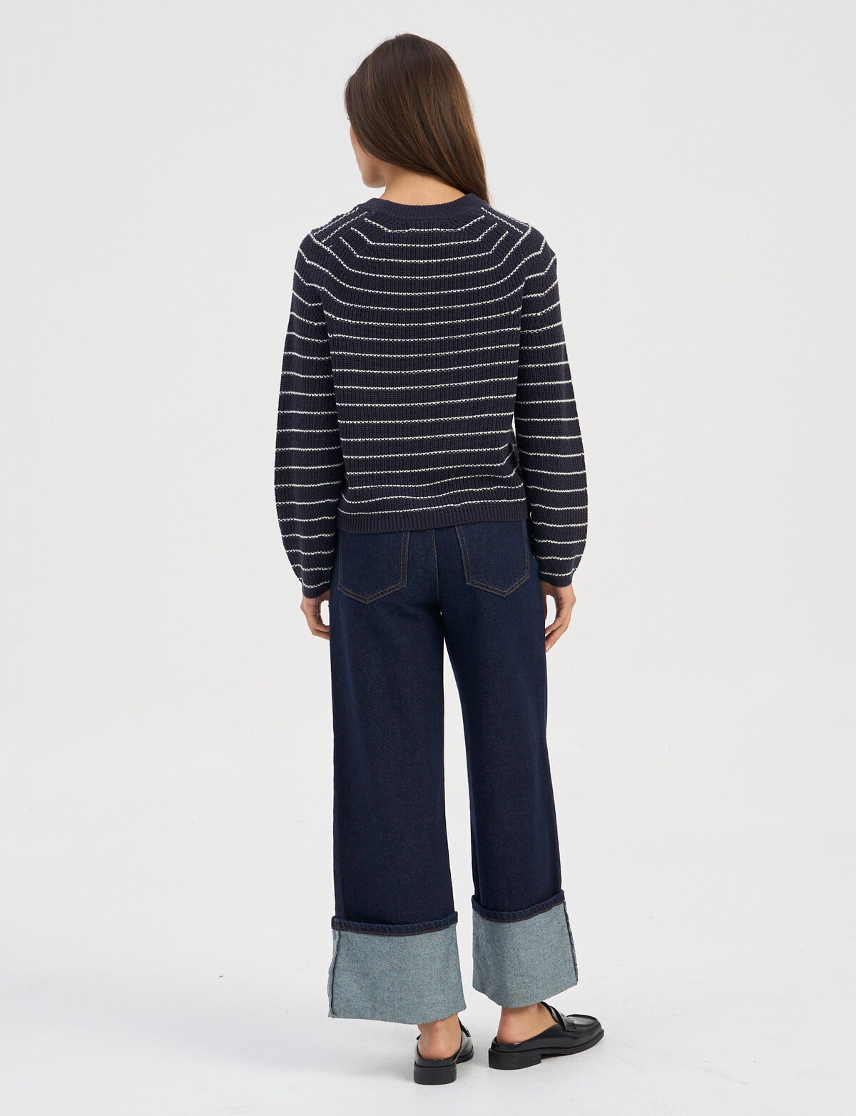 ONLY Base Long Sleeve Knit Pullover, Night Sky - Womens Clearance