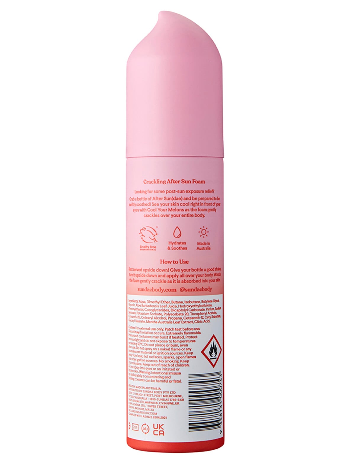 Sundae Crackling After Sun Foam, Cool Your Melons - Suncare & Tanning