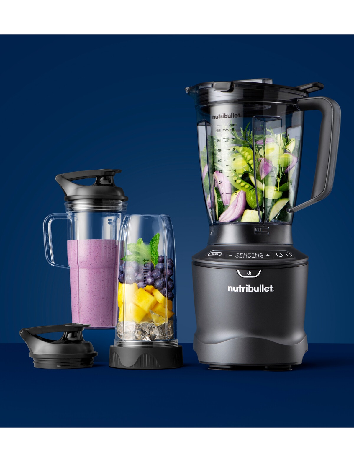 NutriBullet Smart Sense Blender Combo, Black, NBF07700-1507 - Food ...