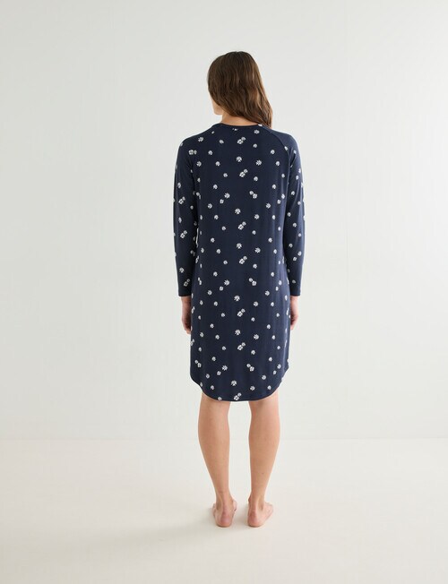 Zest Sleep Daisy Soft Touch Nightie, Navy, 8-22 - Nighties