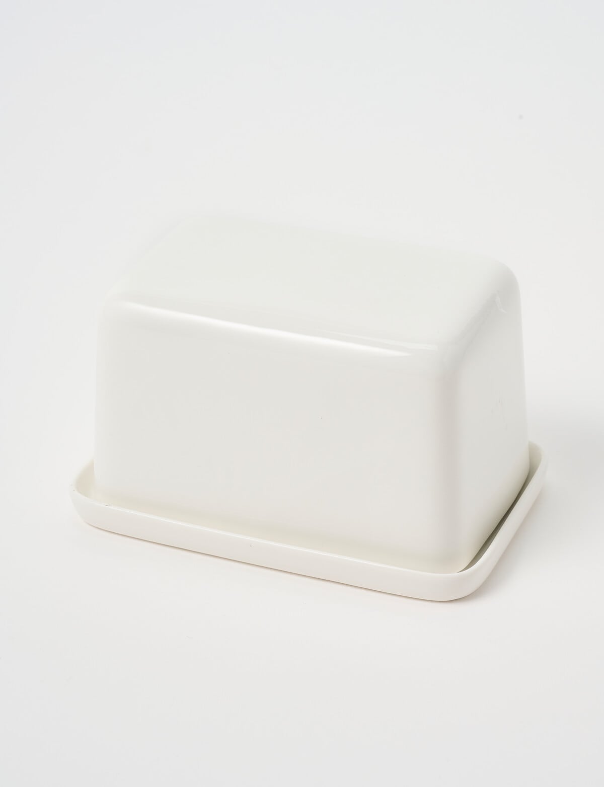 Alex Liddy Contemporary Butter Dish, 500g, White - Dinnerware