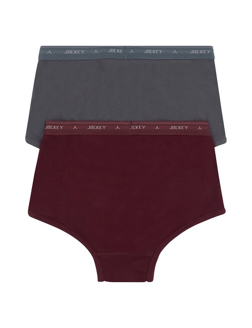 Jockey Y-Front Brief, 2-Pack, Grey & Maroon - Underwear