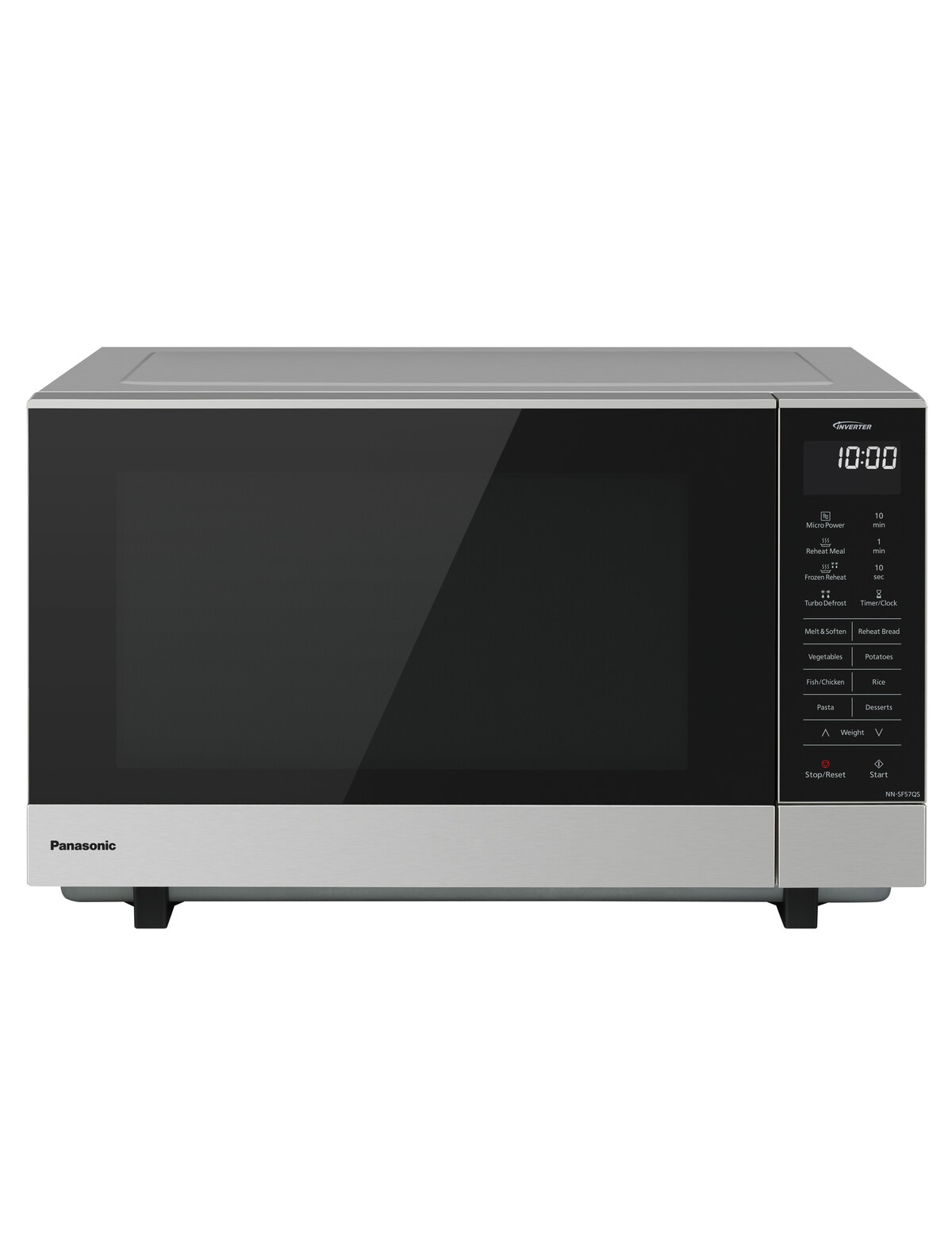 Panasonic 27L Flatbed Inverter Microwave, Silver, NN-SF57QSQPQ ...