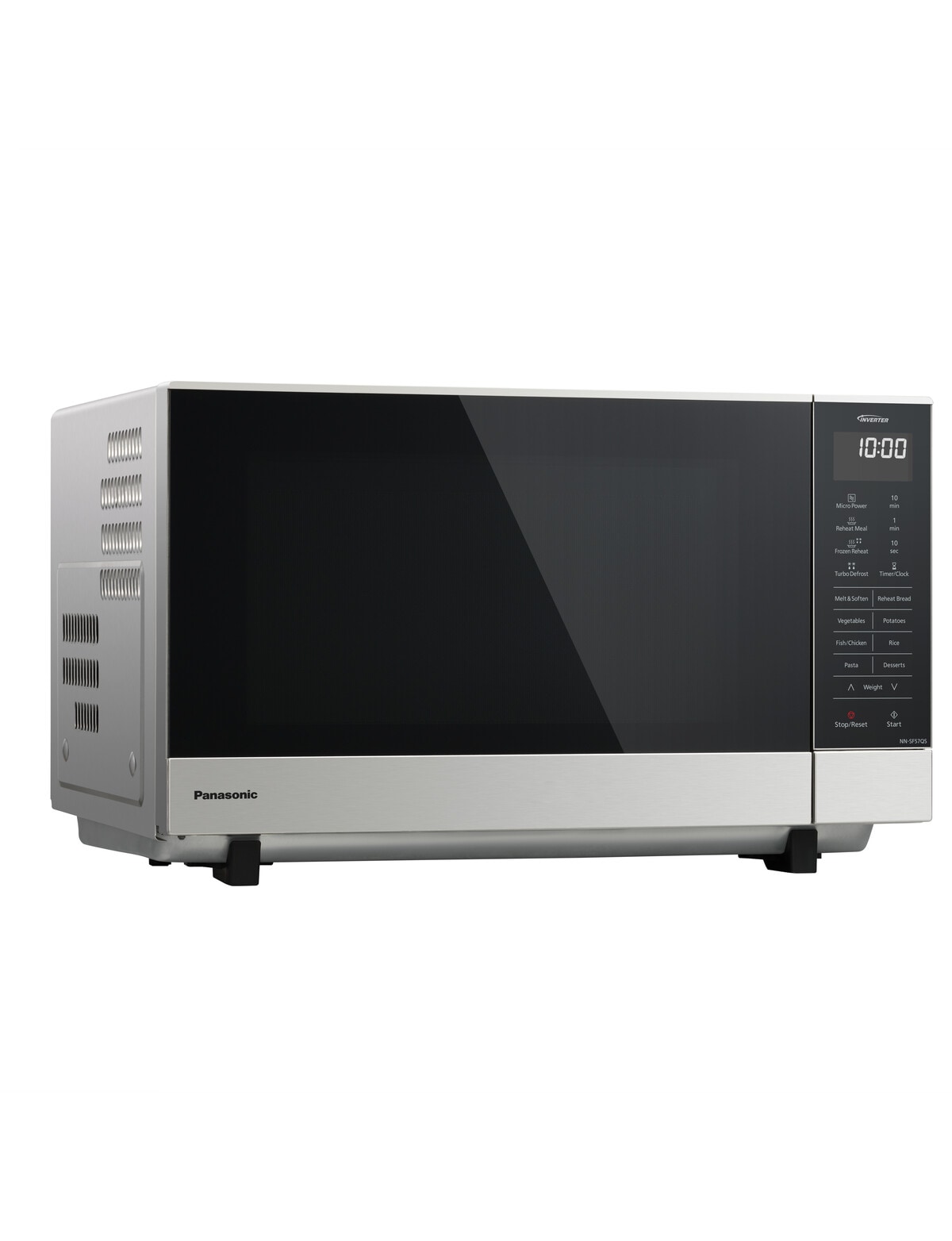 Panasonic 27L Flatbed Inverter Microwave, Silver, NN-SF57QSQPQ ...