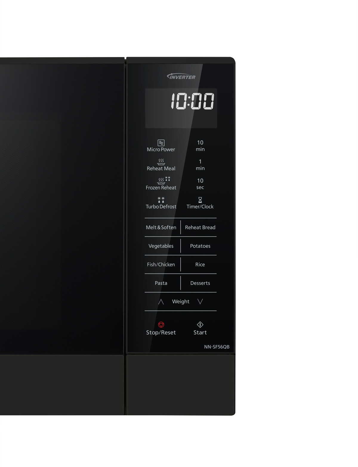 Panasonic 27L Flatbed Inverter Microwave, Black, NN-SF56QBQPQ ...