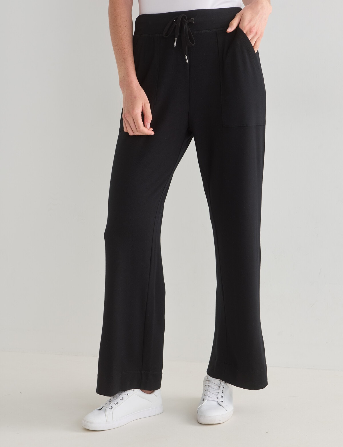 Bodycode Brushed Wide Leg Pant, Black - Pants & Leggings