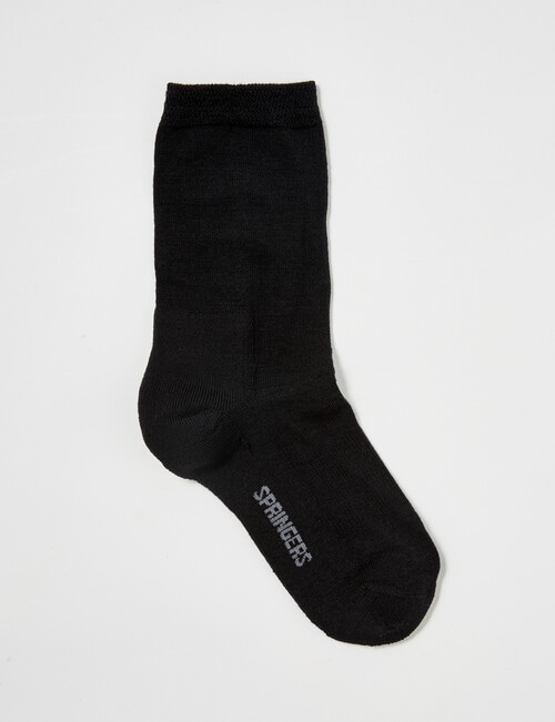 DS Socks Springer Health Merino Crew Sock, Black, 5-11 - Socks