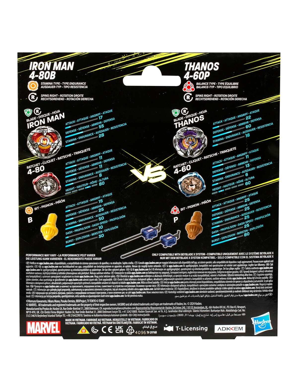 BeyBlade X Marvel Multipack, Assorted - Action Figures