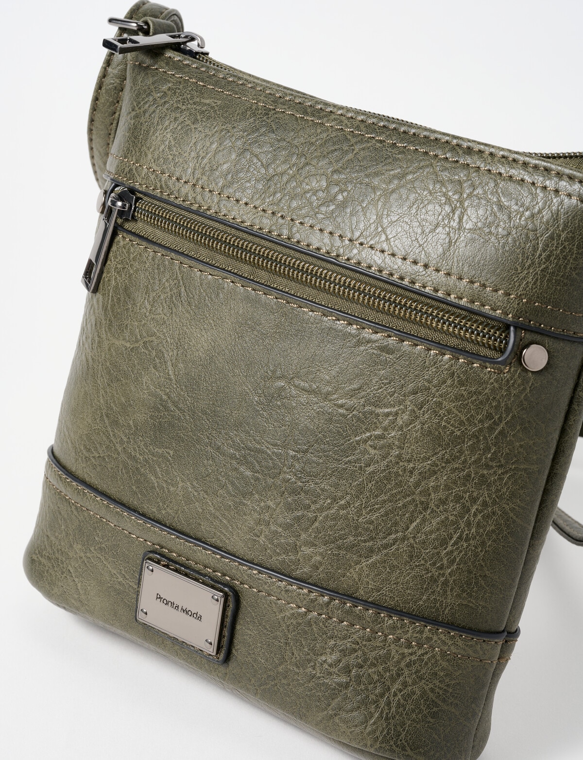 Pronta Moda Lucy Crossbody Bag, Olive - Handbags