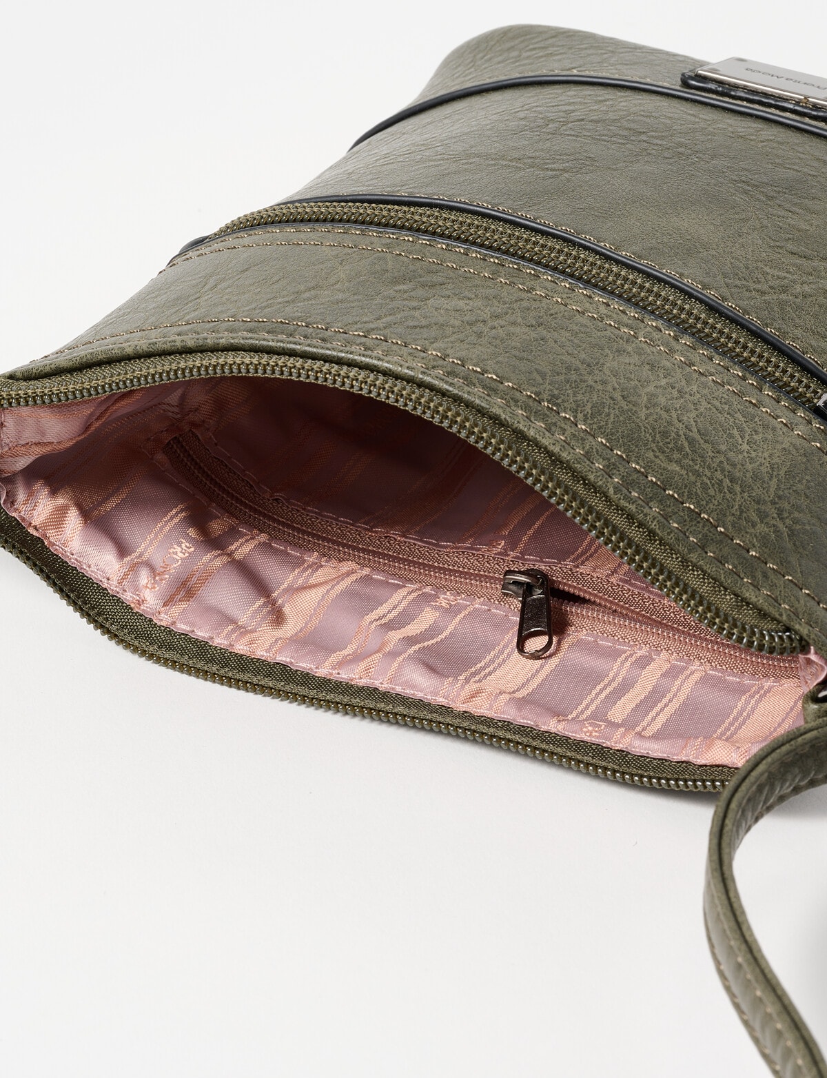 Pronta Moda Lucy Crossbody Bag, Olive - Handbags