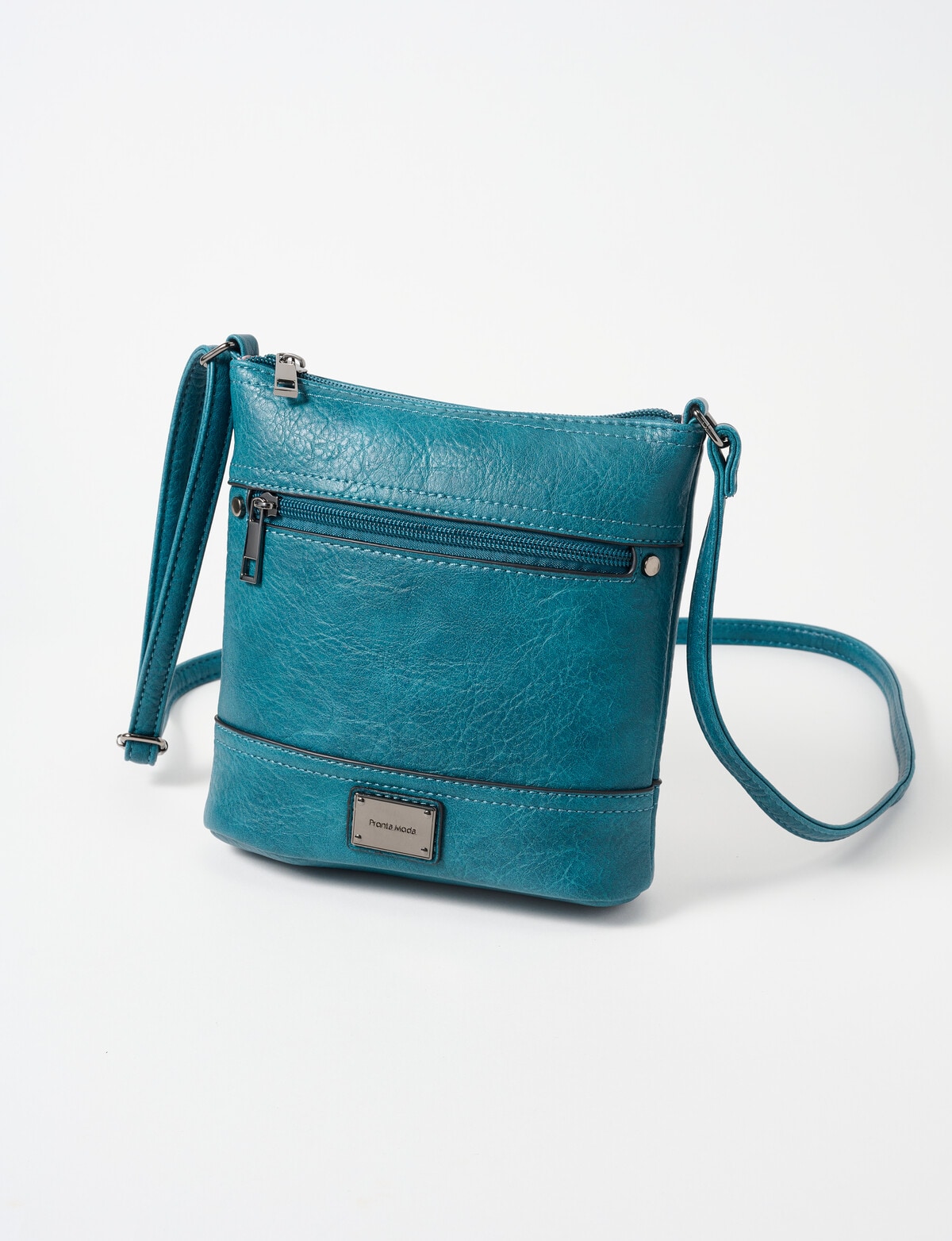 Pronta Moda Lucy Crossbody Bag, Calypso Blue - Handbags
