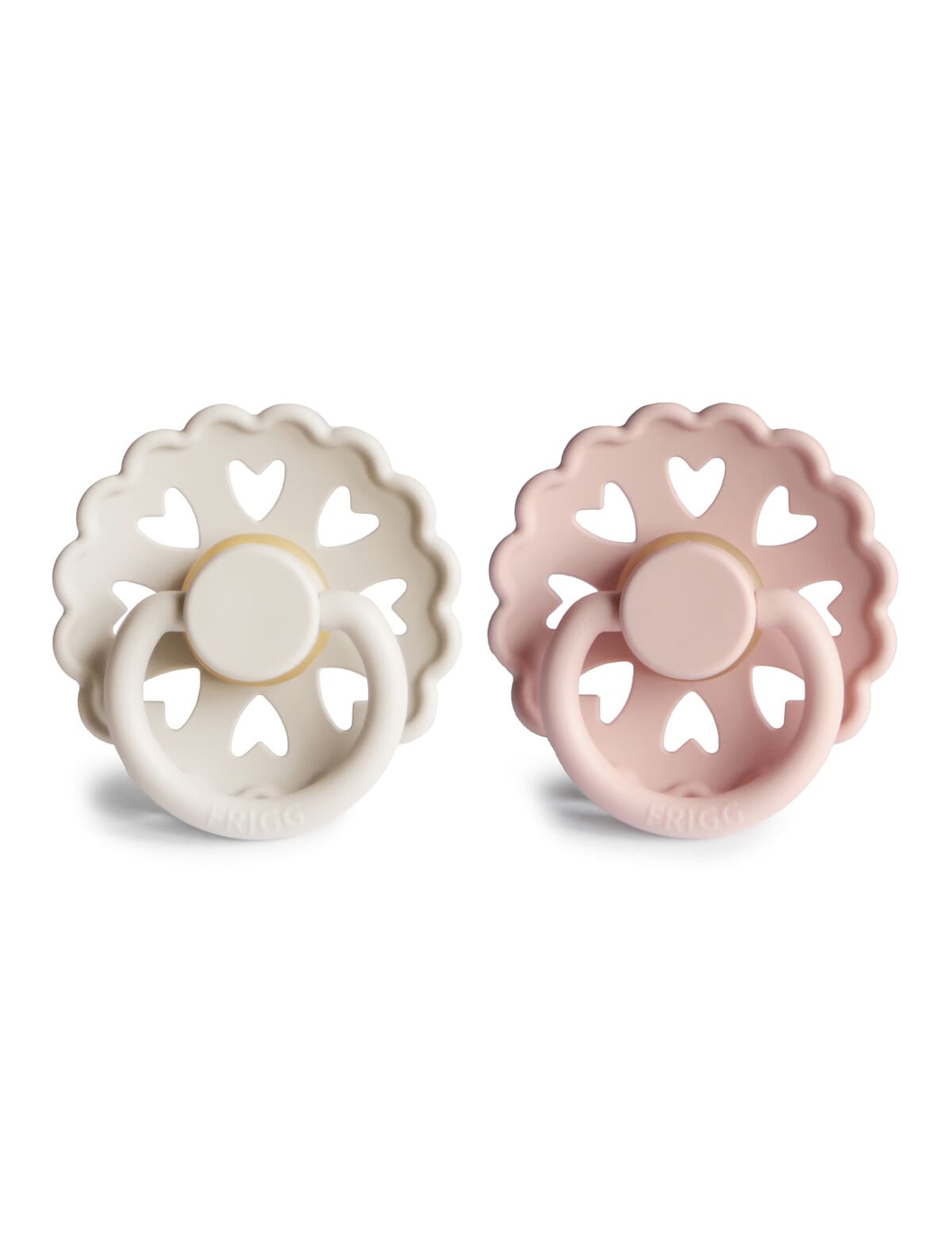 FRIGG Fairy Pacifier, 2-Pack, Cream & Blush, 0-6m - Feeding