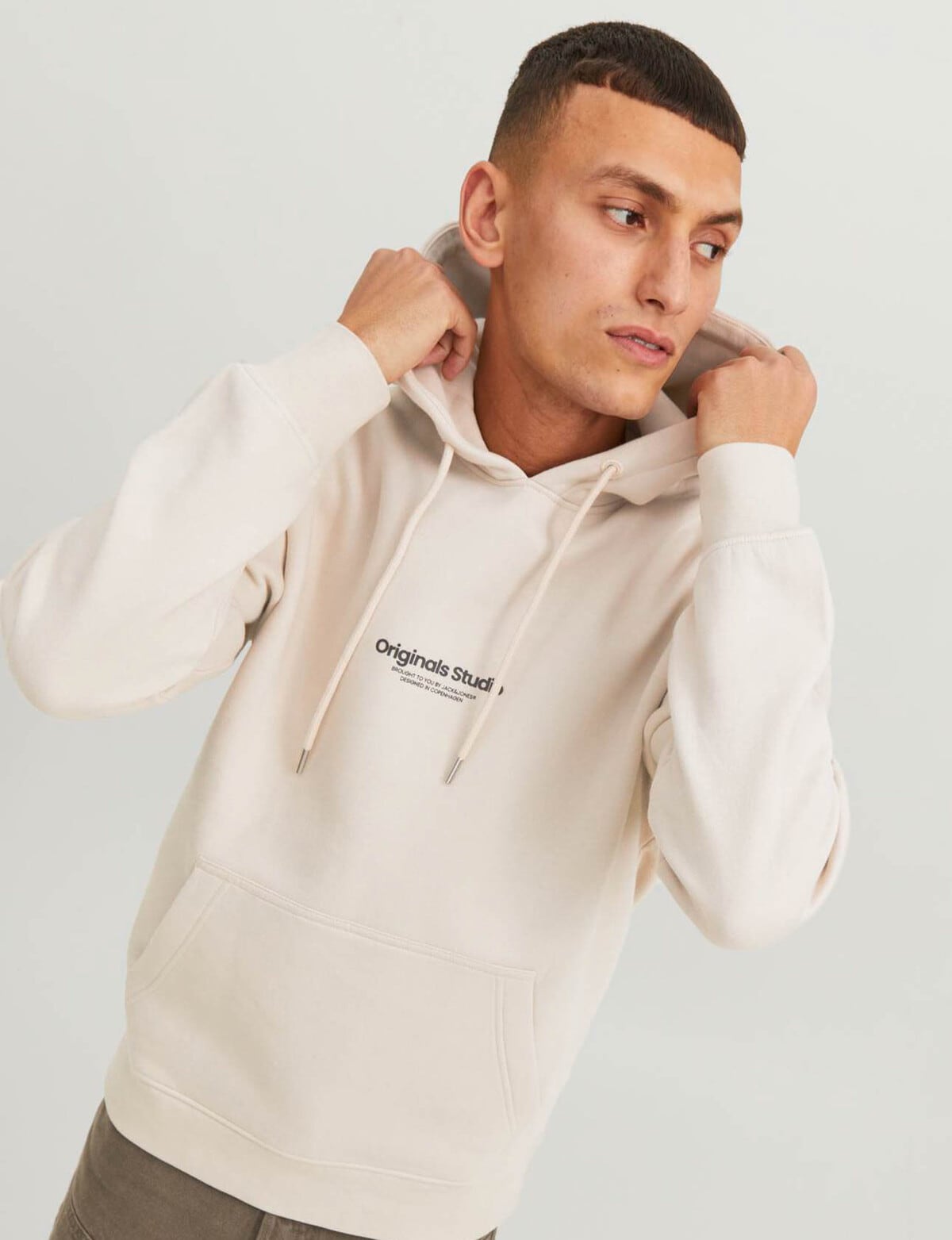 Jack & Jones Vesterbro Sweat Hoodie, Moonbeam - Sweatshirts & Hoodies