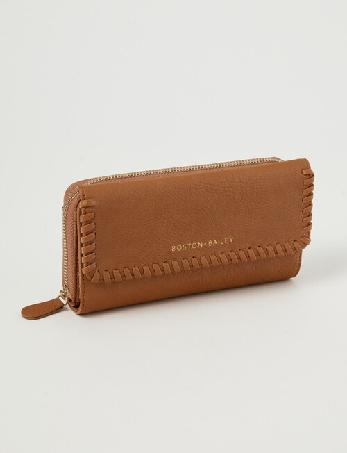Boston + Bailey Stitch Detail Full Wallet, Tan - Wallets