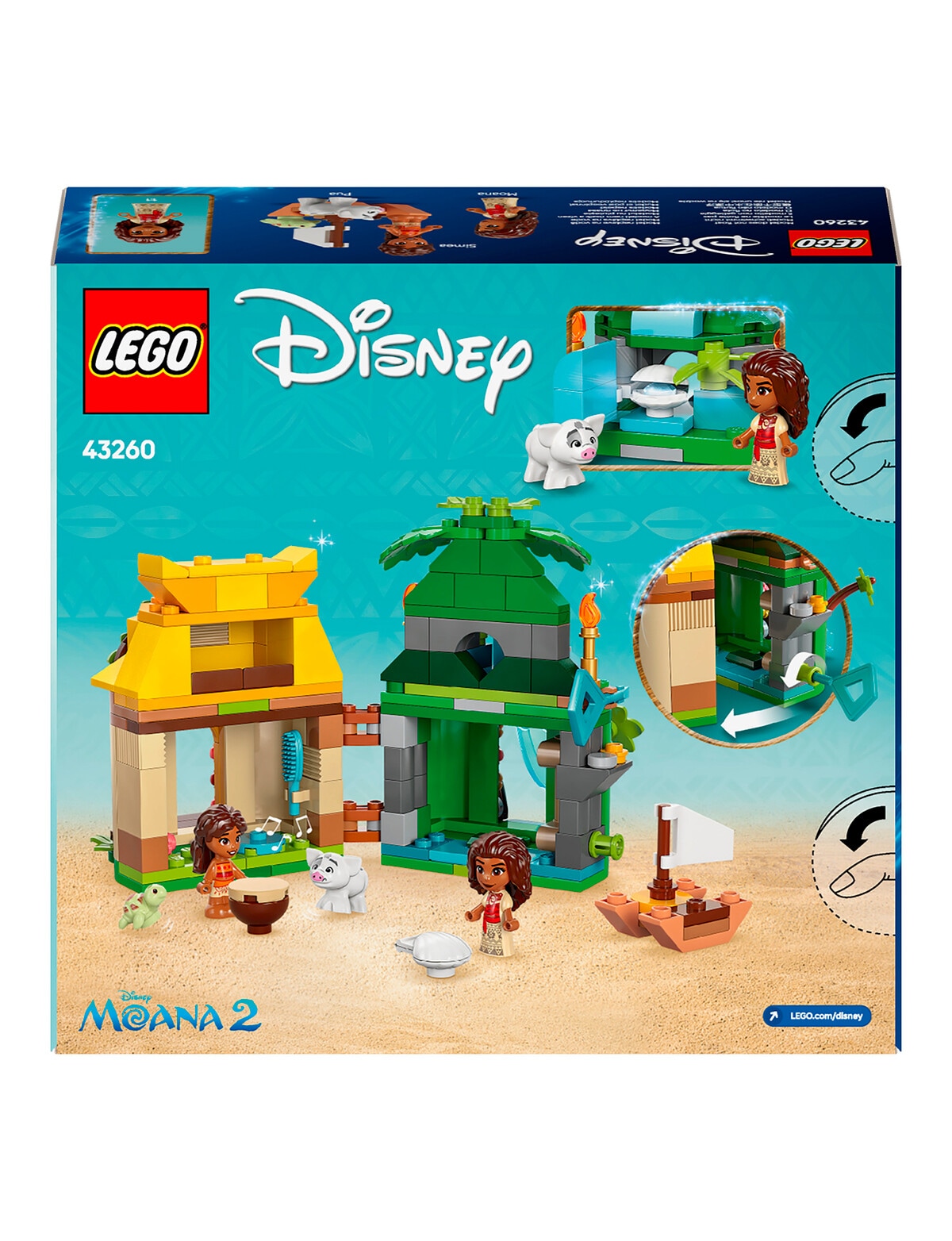 LEGO Disney Princess Moana's Island Fun, 43260 - Lego & Construction