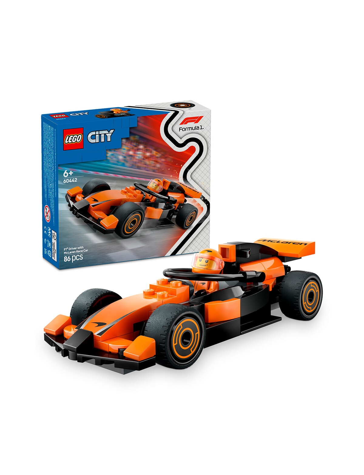 LEGO City F1® Driver with McLaren Race Car, 60442 - Lego & Construction