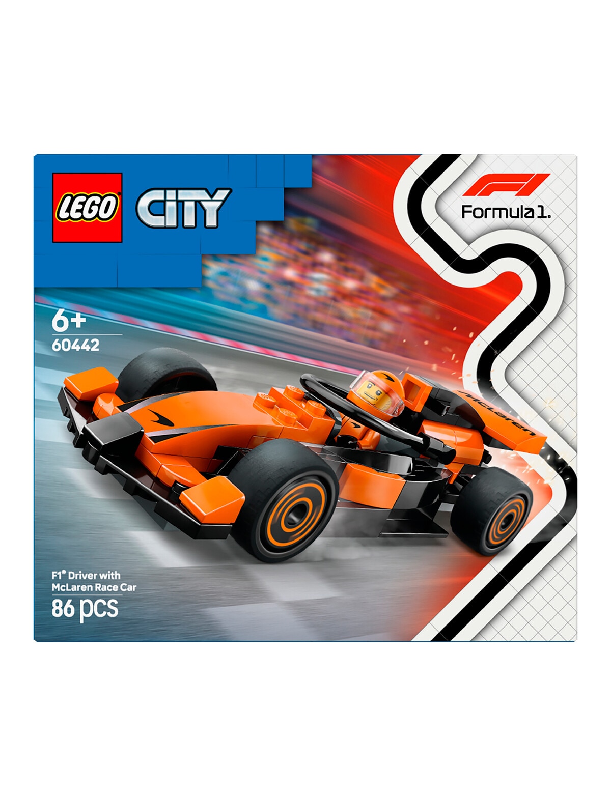 LEGO City F1® Driver with McLaren Race Car, 60442 - Lego & Construction