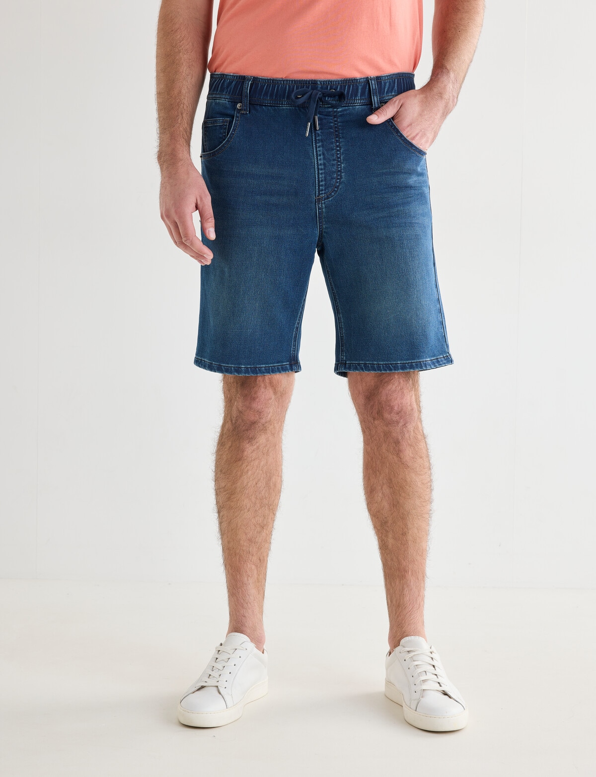 Chisel Knit Denim Indigo Short, Indigo - Shorts