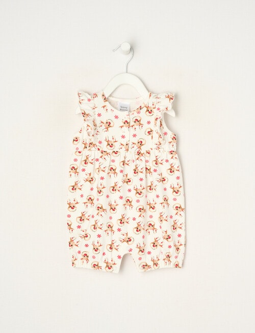 Teeny Weeny Christmas Novelty Rudolph Romper, White & Red - Childrens ...
