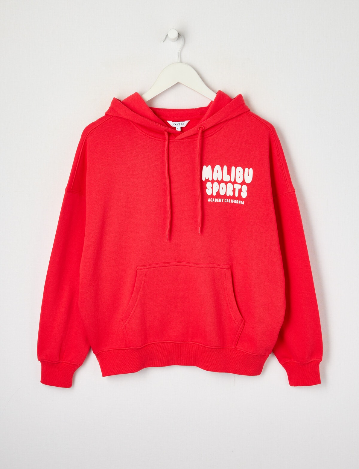 Switch Malibu Sports Oversized Hoodie, Red - Hoodies & Jackets