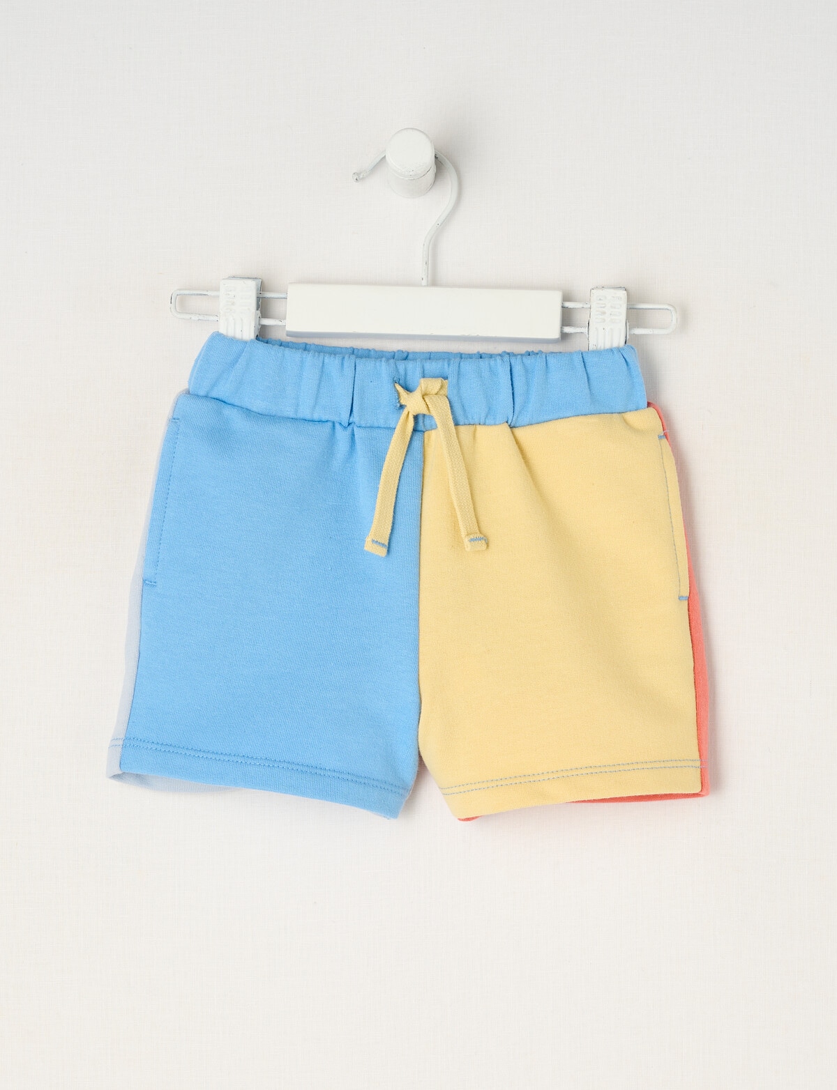 Teeny Weeny Play Time Bright Colour Block Shorts, Yellow & Blue - Shorts