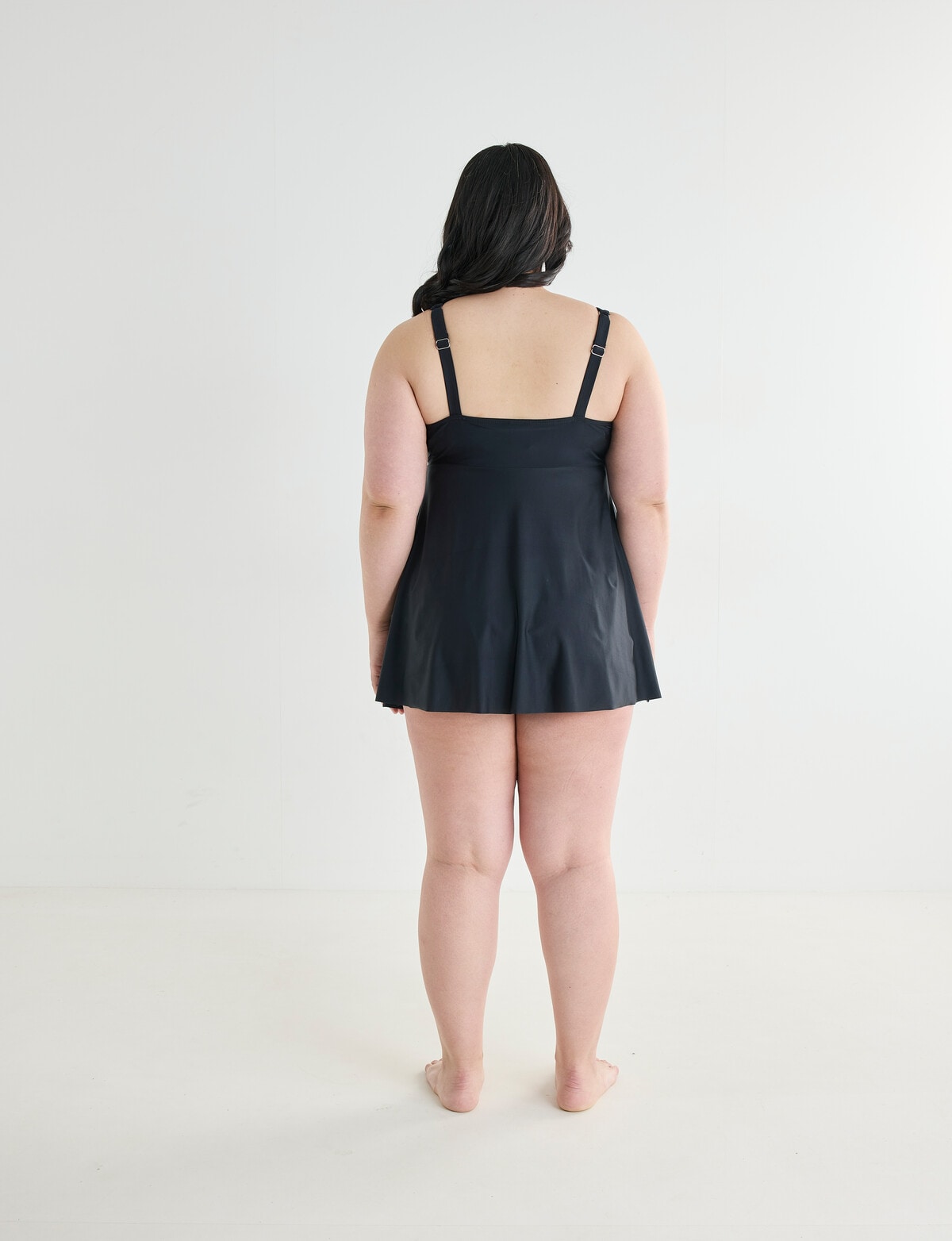 Zest Resort Curve Swim Dress, Black - Swimwear