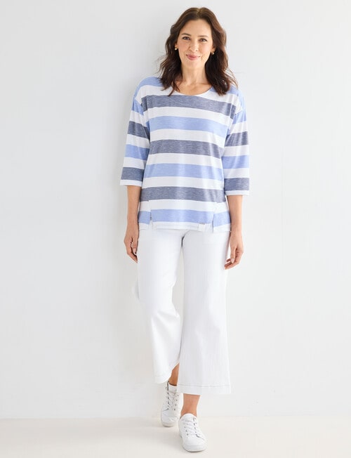 Line 7 Marquee Top, Blue Stripes - Tops