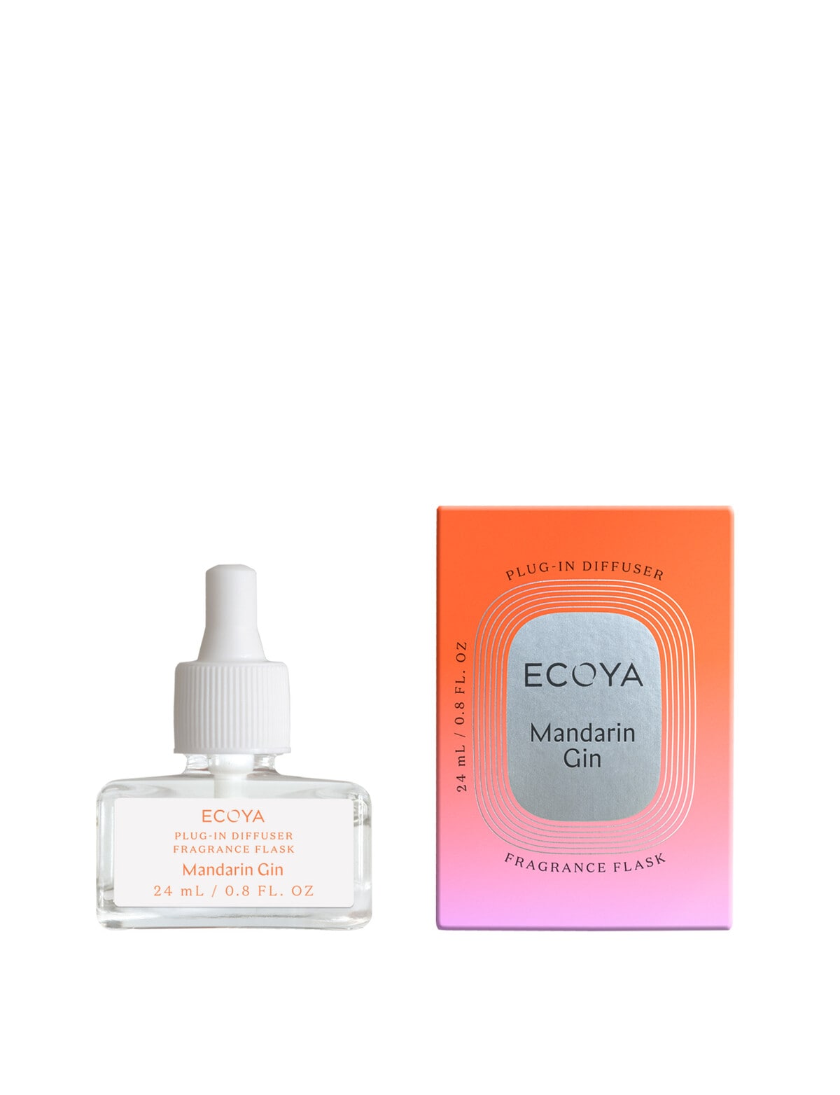 Ecoya Mandarin Gin Plug-In Diffuser Fragrance Flask - Candles & Home Fragrance