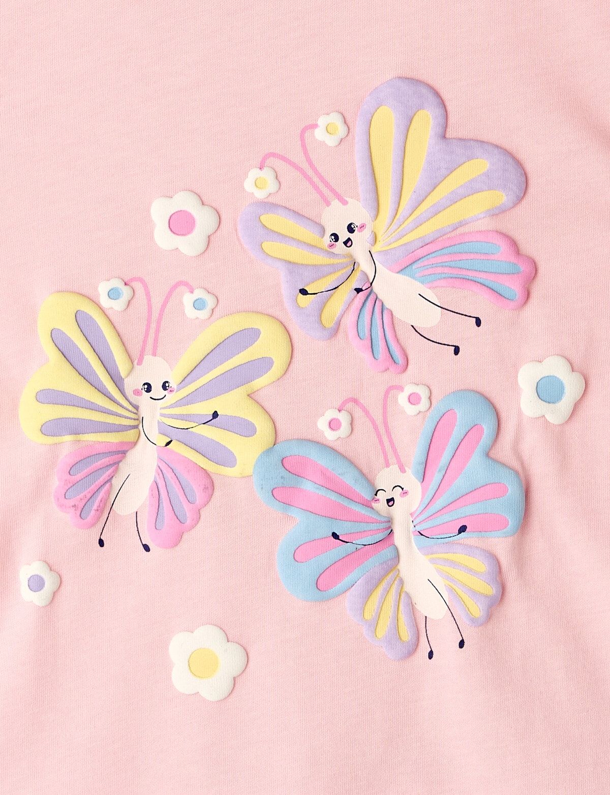 Sleep Mode Butterfly Gingham Knit & Woven PJ Set, Sorbet Pink, 2-8 ...