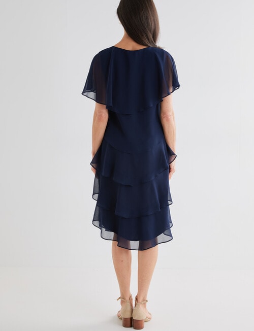 Ella J Layered Dress, Navy - Dresses