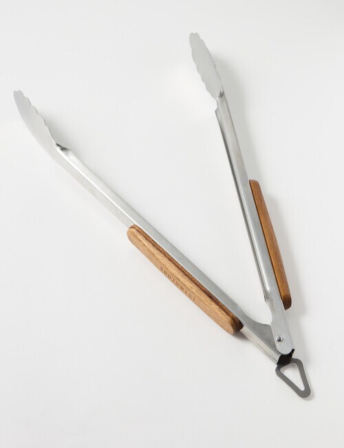 SouthWest BBQ Tongs Acacia Handle, 46cm - Food Preparation