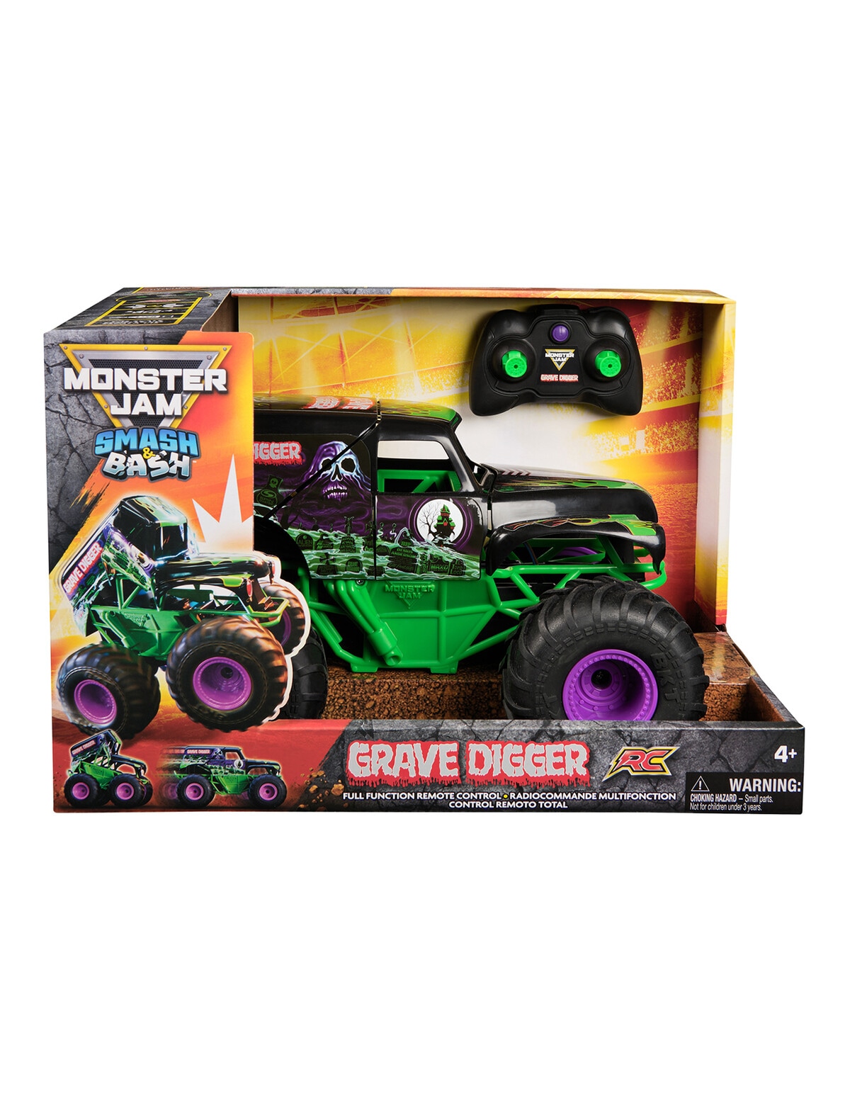 Monster Jam Remote Control 1:15 Smash N Bash Monster Truck - Cars ...