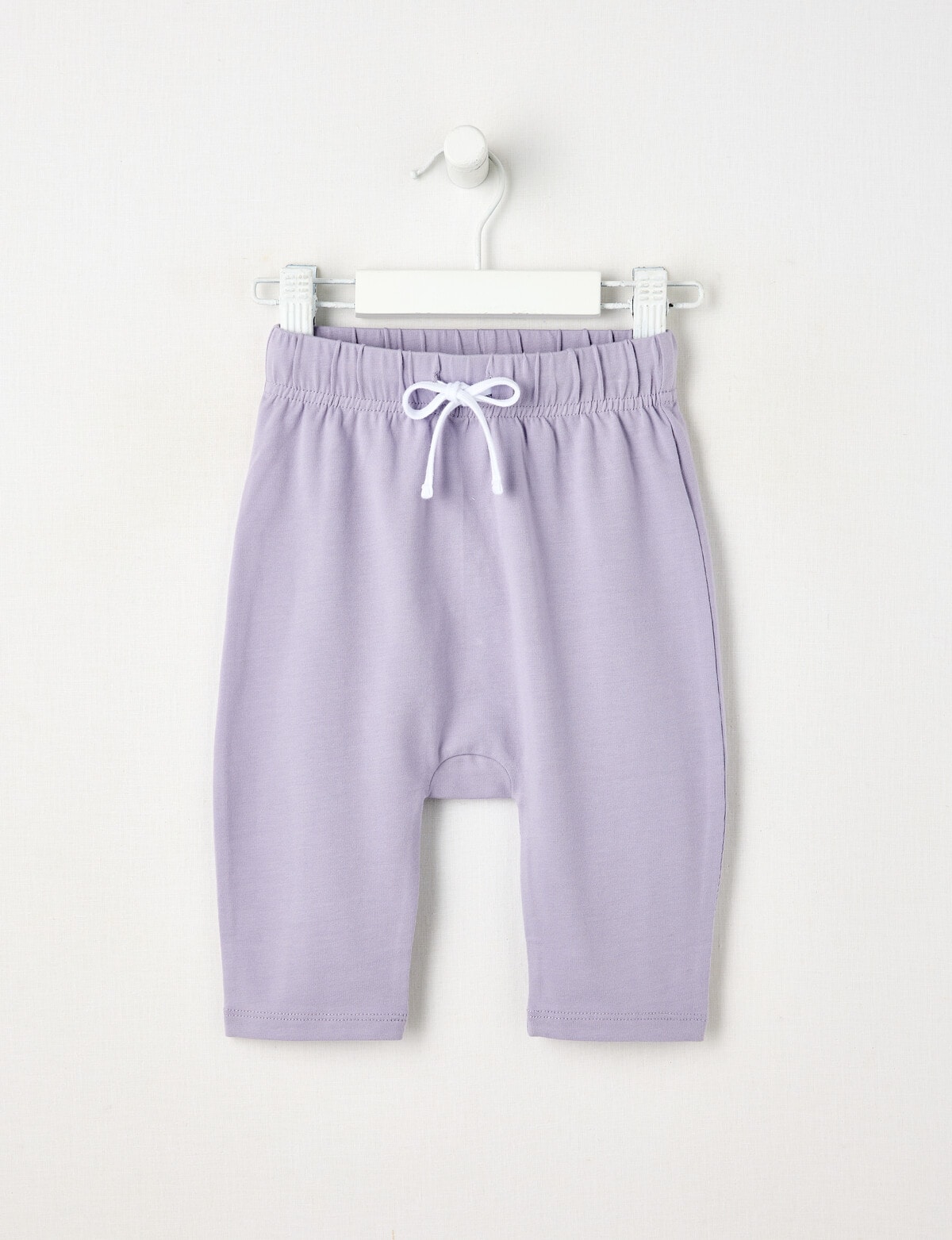 Little Bundle Essentials Stretch Cotton Pant, Purple & White - Pants ...