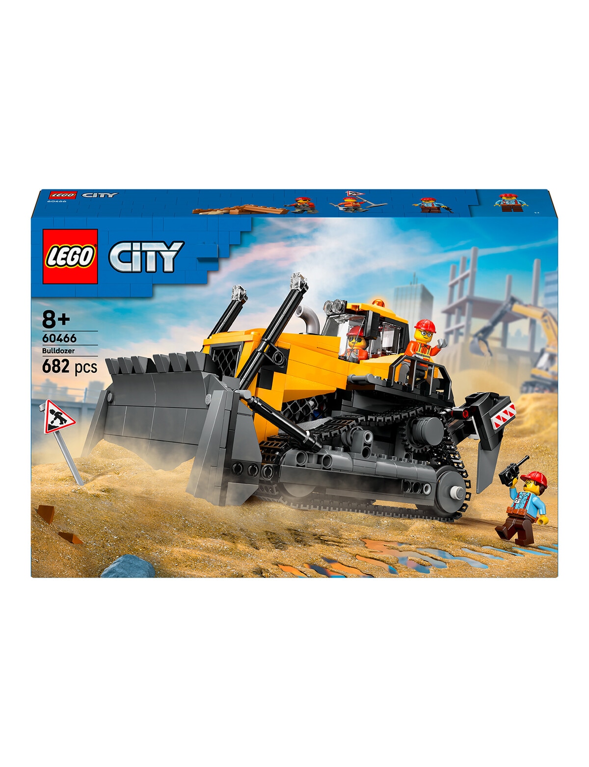LEGO City Yellow Bulldozer With Front Loader, 60466 - Lego & Construction