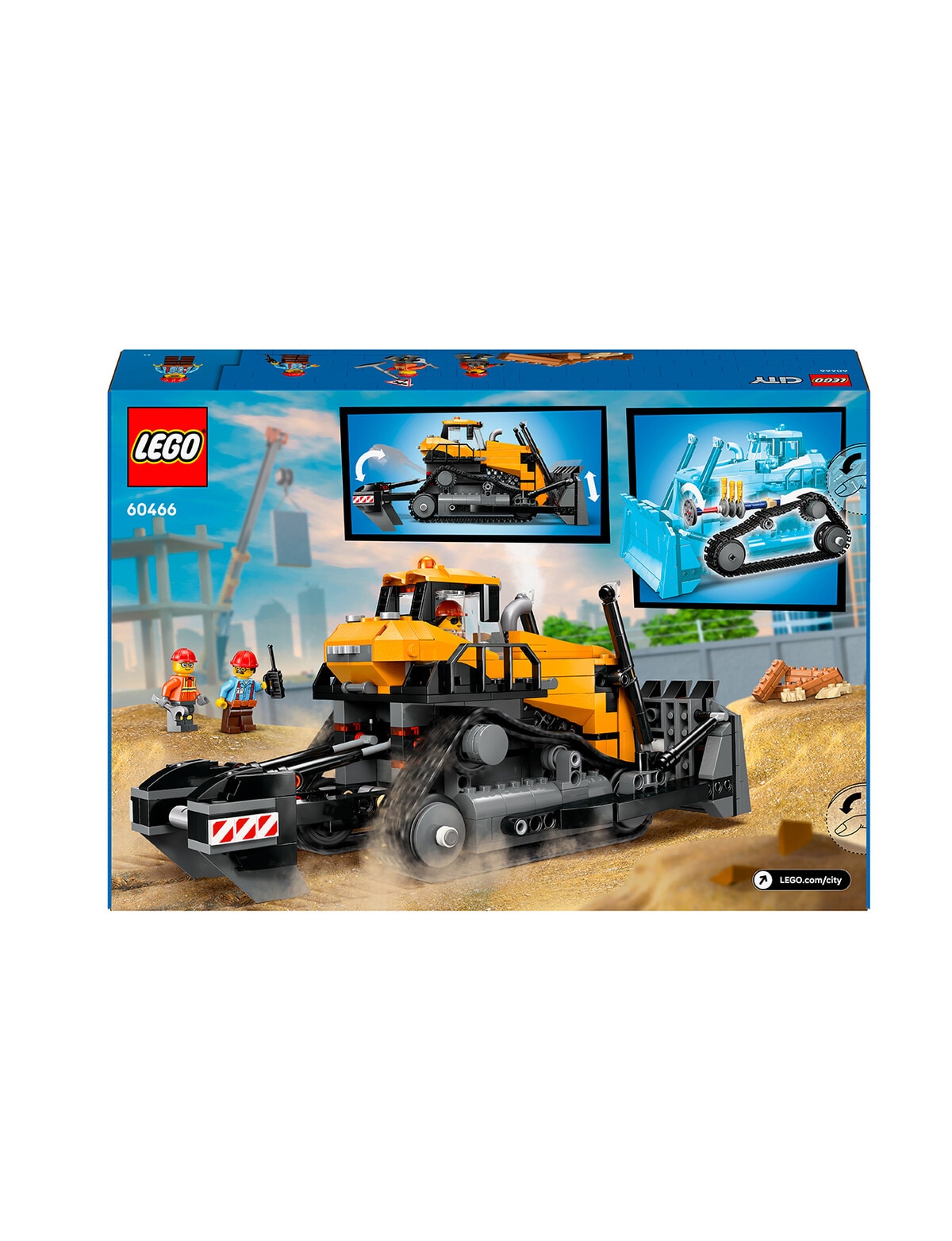 LEGO City Yellow Bulldozer With Front Loader, 60466 - Lego & Construction