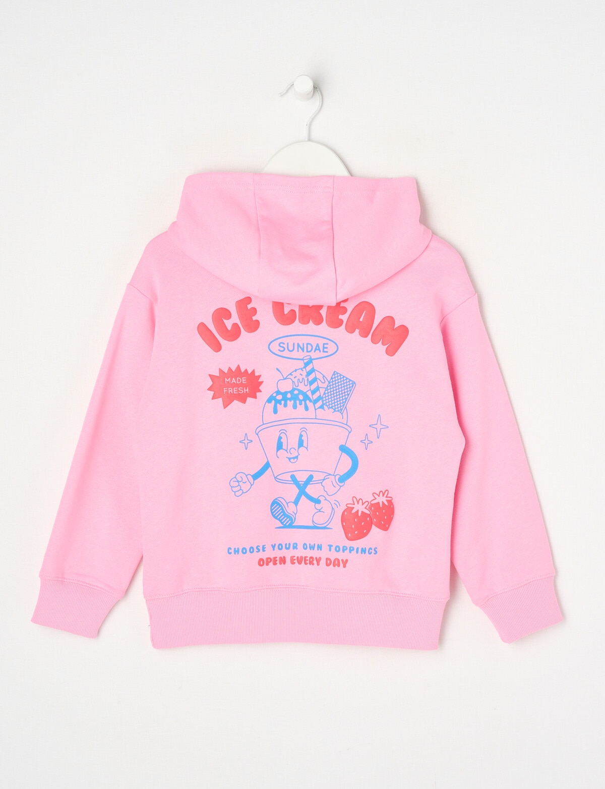 Mac & Ellie Ice Cream French Terry Pull On Hoodie, Candy Pink - Hoodies ...