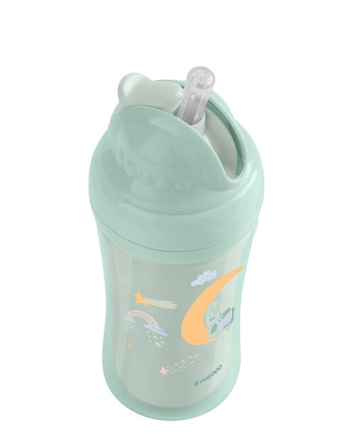 Kikkaboo PP Cup with Silicone Straw, 220ml, Moony Me Mint - Feeding